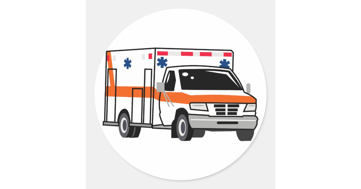 Ambulance Classic Round Sticker | Zazzle
