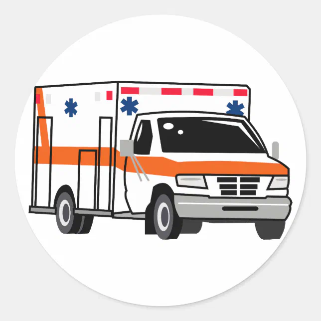Ambulance Classic Round Sticker | Zazzle