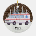 Ambulance EMT Paramedic Christmas Ceramic Ornament | Zazzle