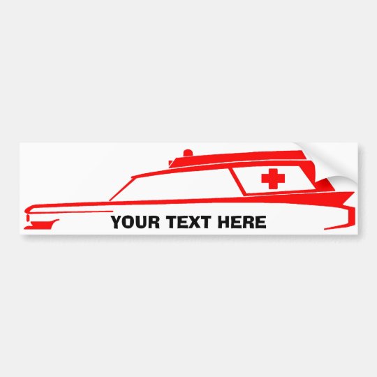 AMBULANCE Logo Bumper Sticker | Zazzle.com