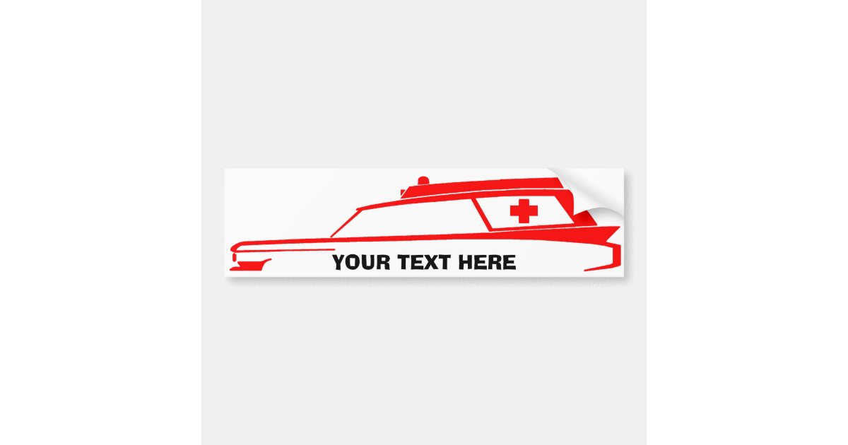 AMBULANCE Logo Bumper Sticker | Zazzle
