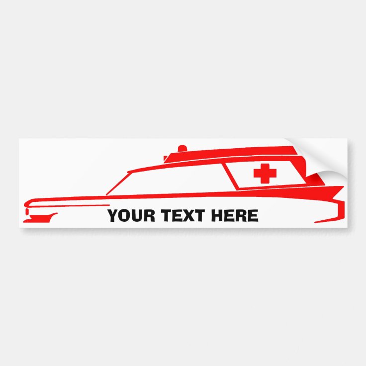 AMBULANCE Logo Bumper Sticker | Zazzle