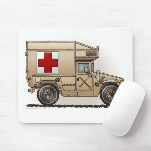 Ambulance Military Hummer Medic Mouse Pad | Zazzle