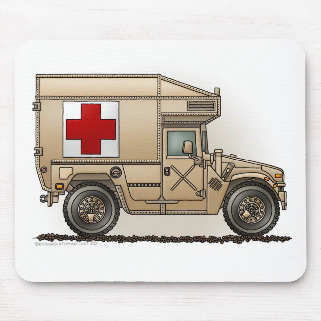 Ambulance Military Hummer Medic Mouse Pad | Zazzle