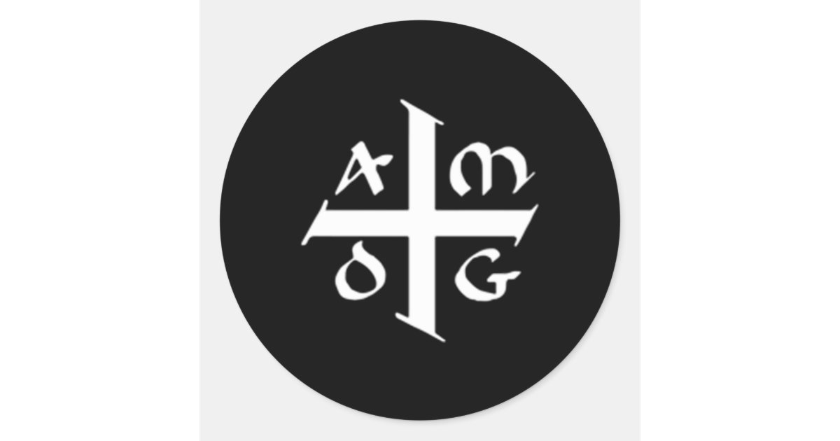 Amdg Ad Majorem Dei Gloriam Small Jesuit Cross Classic Round Sticker | Zazzle
