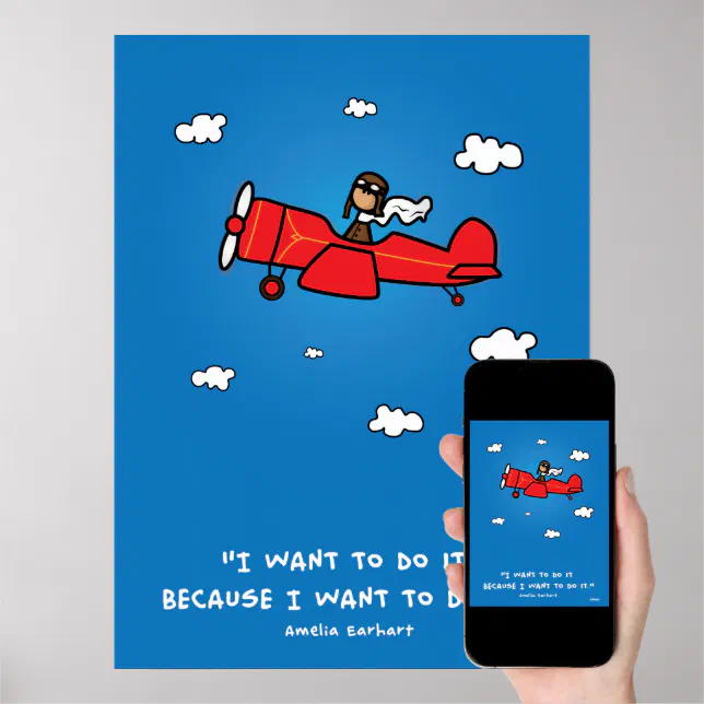 Amelia Earhart poster | Zazzle