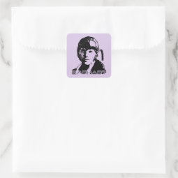 Amelia Earhart Square Sticker | Zazzle