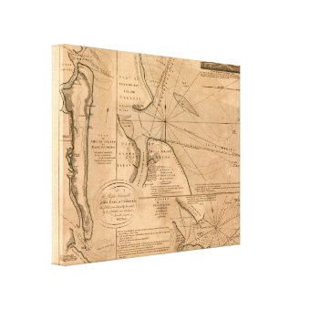 Amelia Island, Florida 1770 map Canvas Print | Zazzle