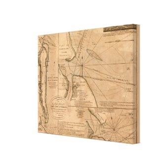 Amelia Island, Florida 1770 map Canvas Print | Zazzle