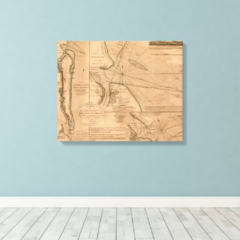 Amelia Island, Florida 1770 map Canvas Print | Zazzle