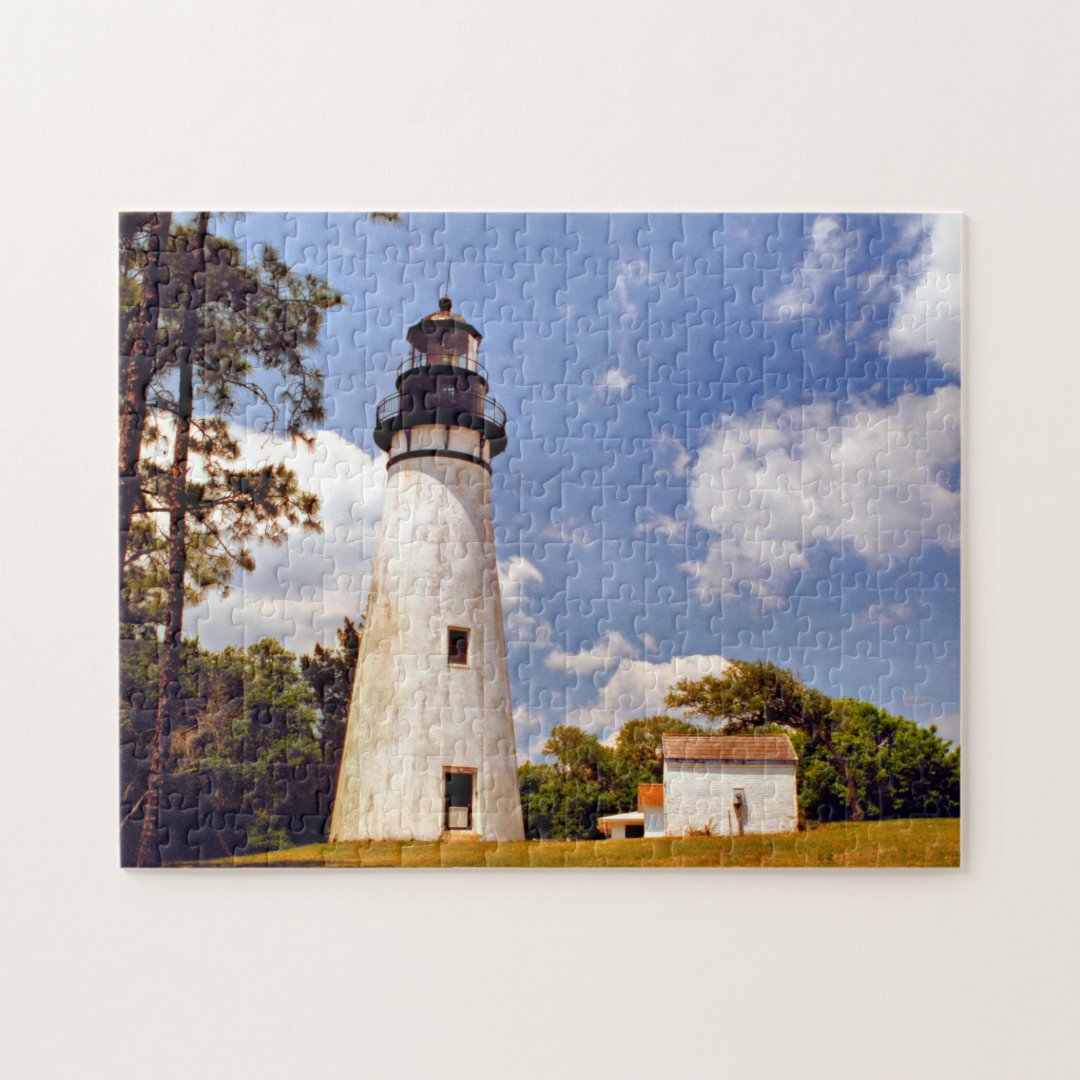 Amelia Island Lighthouse, Florida Jigsaw Puzzle | Zazzle