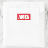 Amen Rectangular Sticker | Zazzle