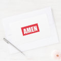 Amen Rectangular Sticker | Zazzle