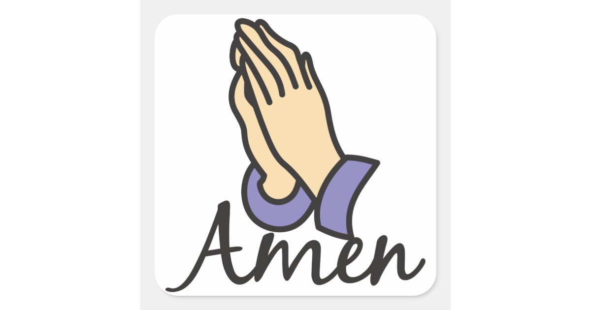 Amen Square Sticker | Zazzle