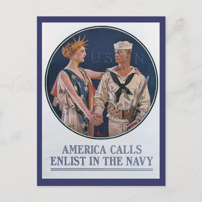 America Calls World War II Postcard | Zazzle.com