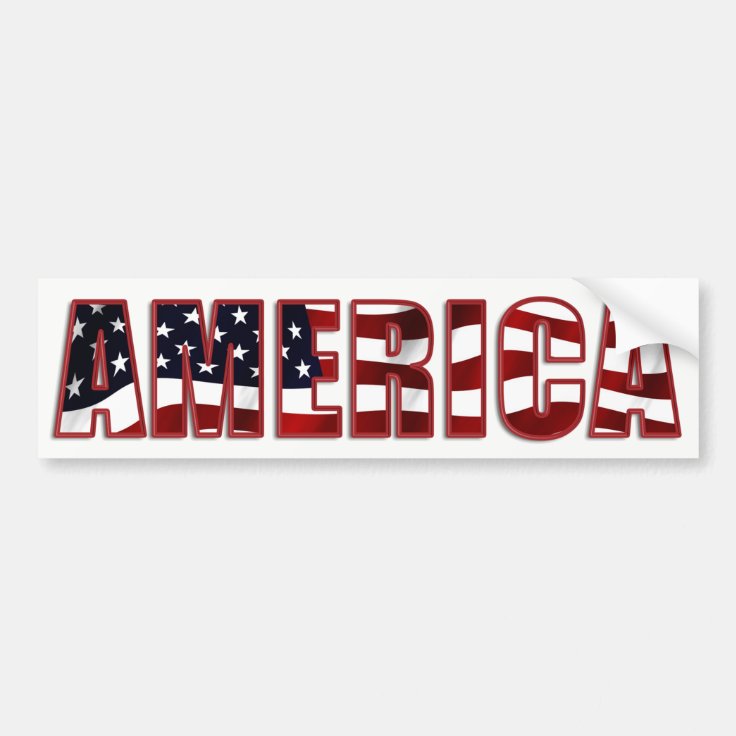 America Colorful and Patriotic Bumper Sticker | Zazzle
