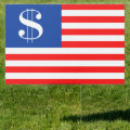 america country dollar symbol flag united states u yard sign | Zazzle