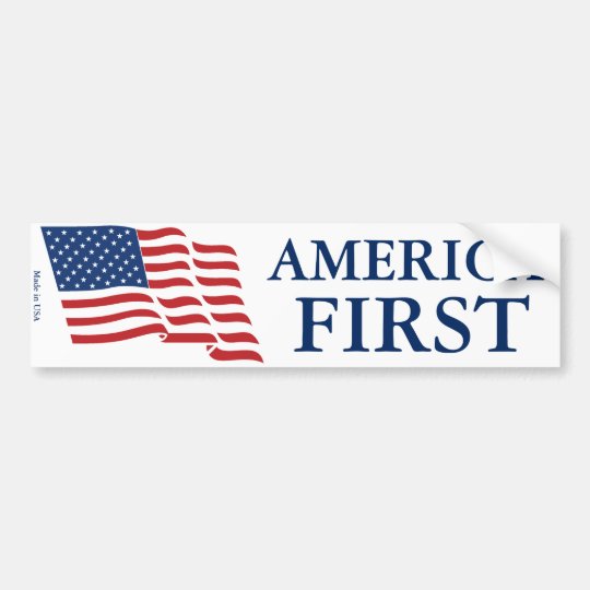 America First Bumper Sticker | Zazzle.com