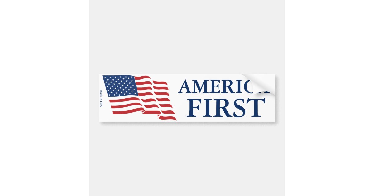 America First Bumper Sticker | Zazzle