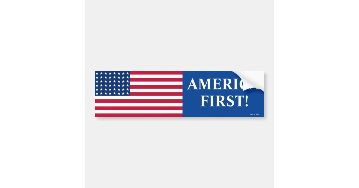 America First Bumper Sticker | Zazzle