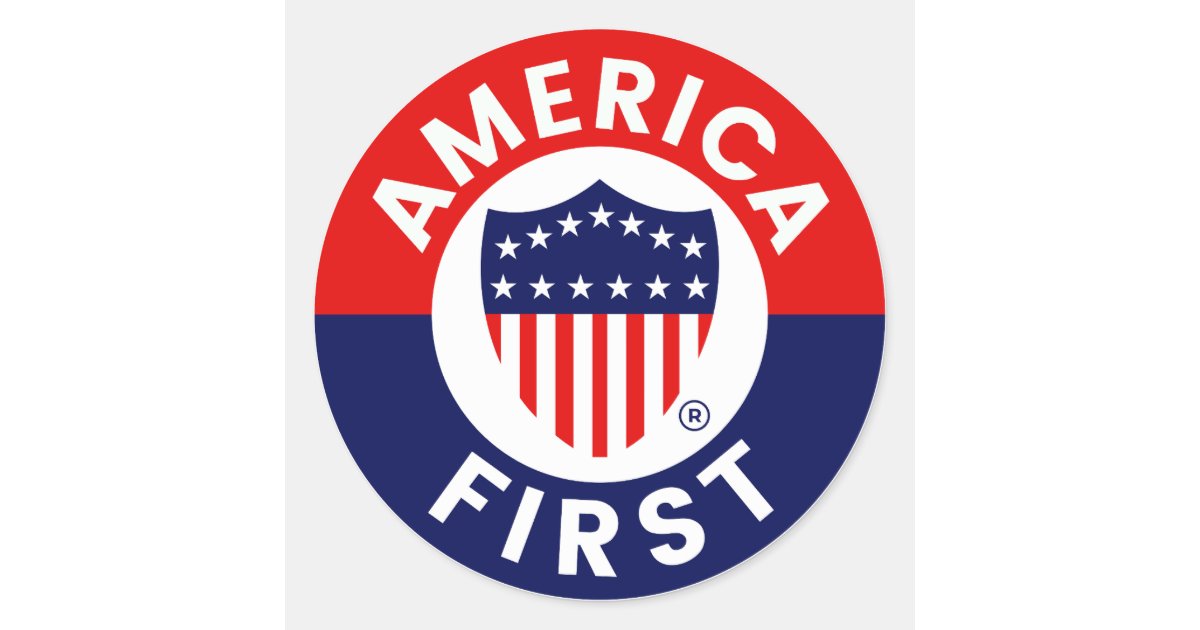 America First Logo Sticker | Zazzle