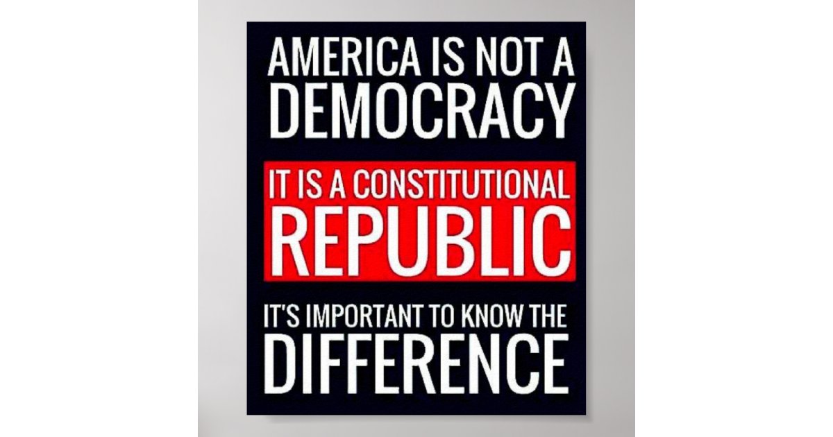 America Is Not A Democracy Poster | Zazzle