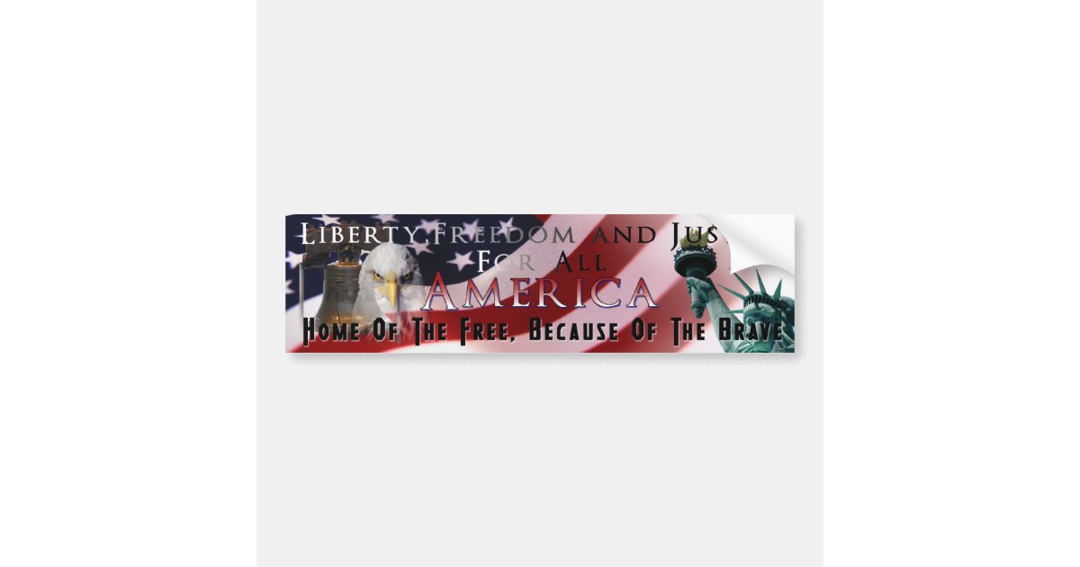 America Patriotic Bumper Sticker | Zazzle
