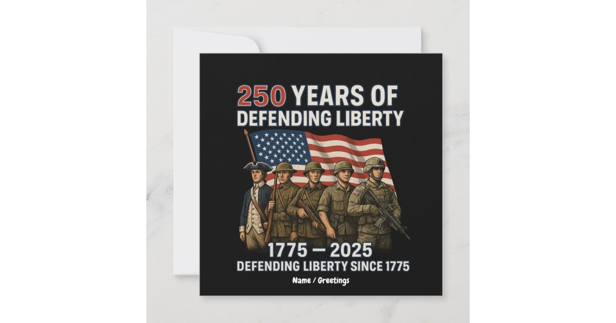 America’s 250th Birthday US Flag Military Parade Invitation | Zazzle