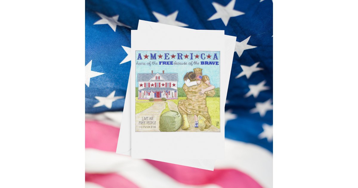 America Soldier Thank You Card | Zazzle