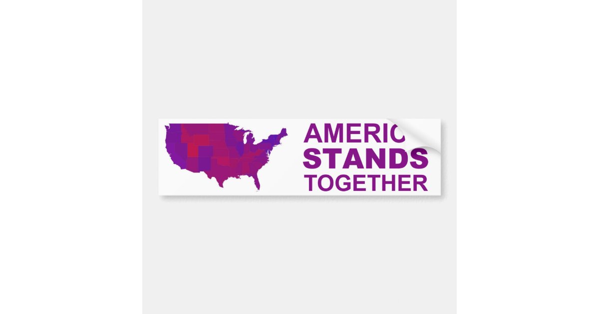 America Stands Together - Centrist / Moderate Gear Bumper Sticker | Zazzle