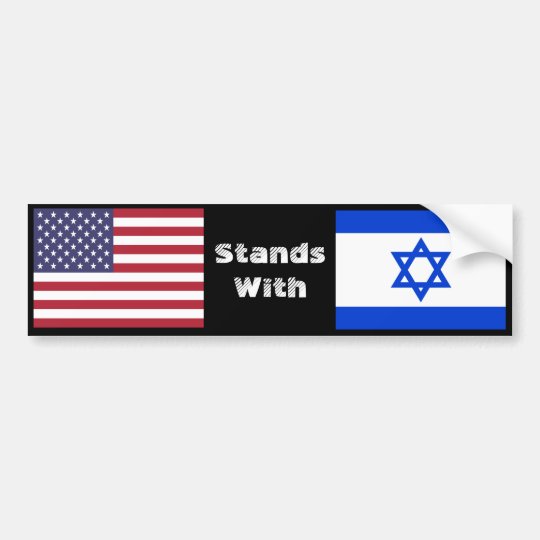 America Stands With Israel Bumper Sticker | Zazzle.com