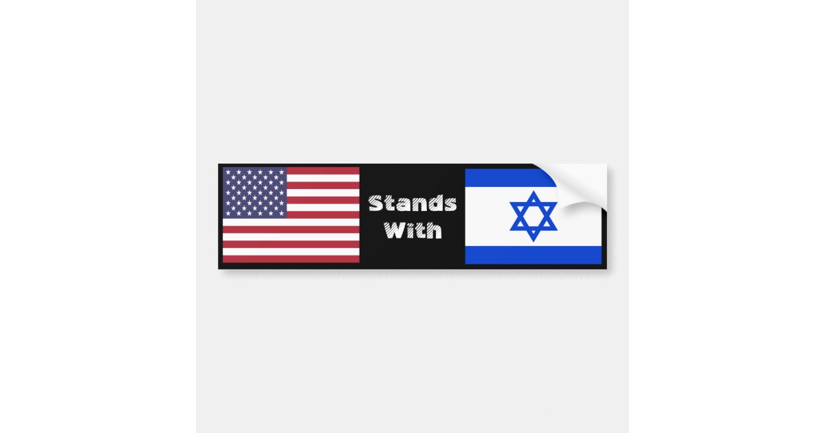 America Stands With Israel Bumper Sticker | Zazzle