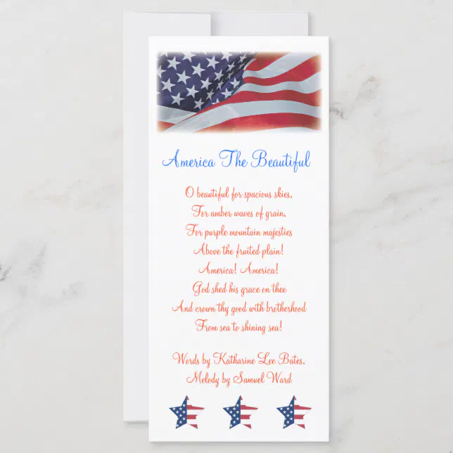 AMERICA THE BEAUTIFUL BOOKMARKS TEMPLATE | Zazzle