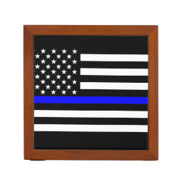 America Thin Blue Line Symbol Desk Organizer | Zazzle