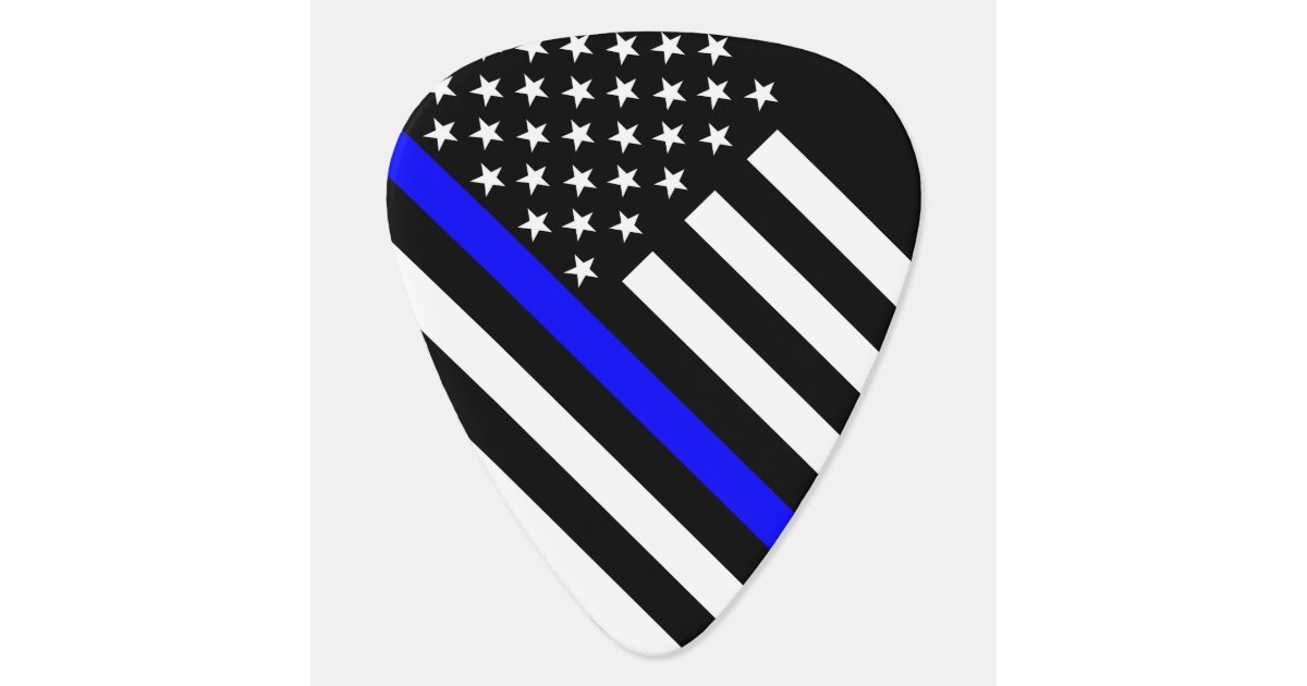 America Thin Blue Line Symbol Guitar Pick | Zazzle