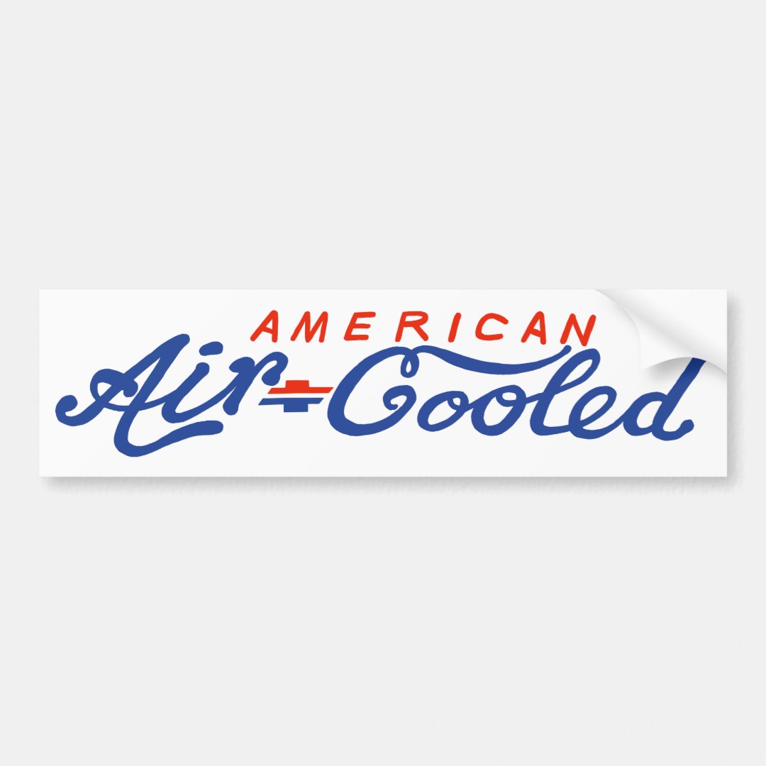 American Air-Cooled Color Text Bumper Sticker | Zazzle