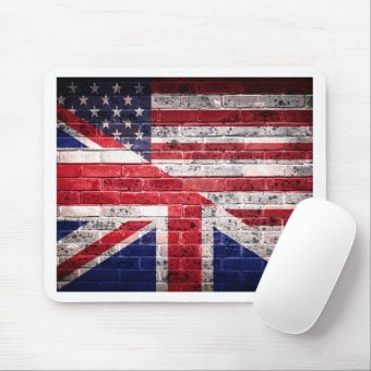 American and British flag. Mouse Pad | Zazzle