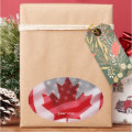 American and Canadian flags Oval Sticker | Zazzle