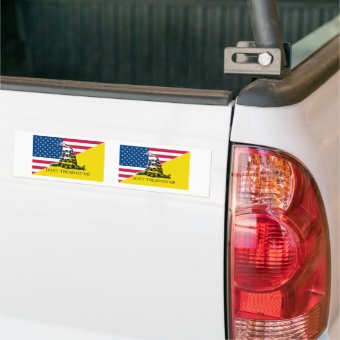 American and Gadsden Flag Bumper Sticker | Zazzle