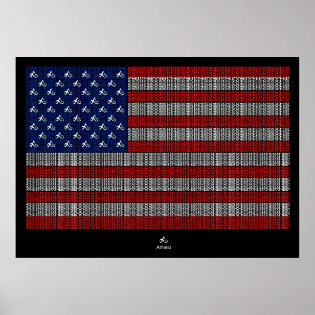 American Atheist USA flag Poster | Zazzle