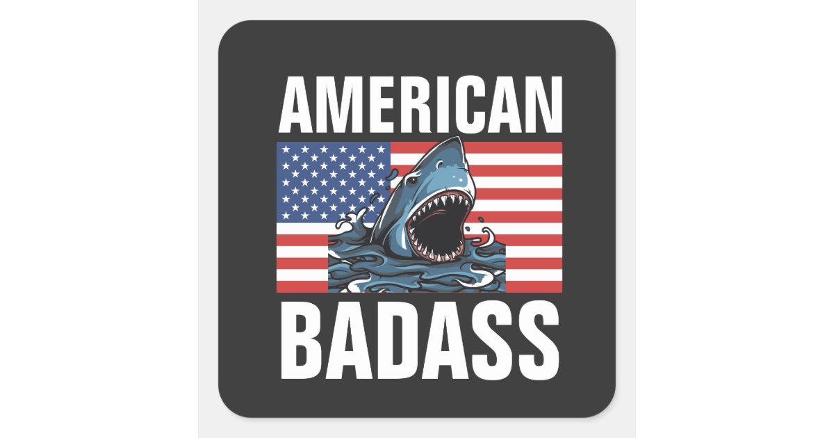 AMERICAN BADASS PATRIOT Stickers Decals | Zazzle