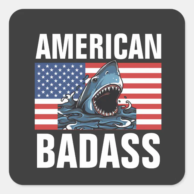 AMERICAN BADASS PATRIOT Stickers Decals | Zazzle