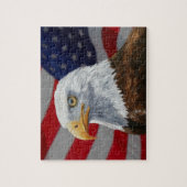 American Bald Eagle and Flag Jigsaw Puzzle | Zazzle
