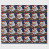 American Bald Eagle and Flag Wrapping Paper | Zazzle