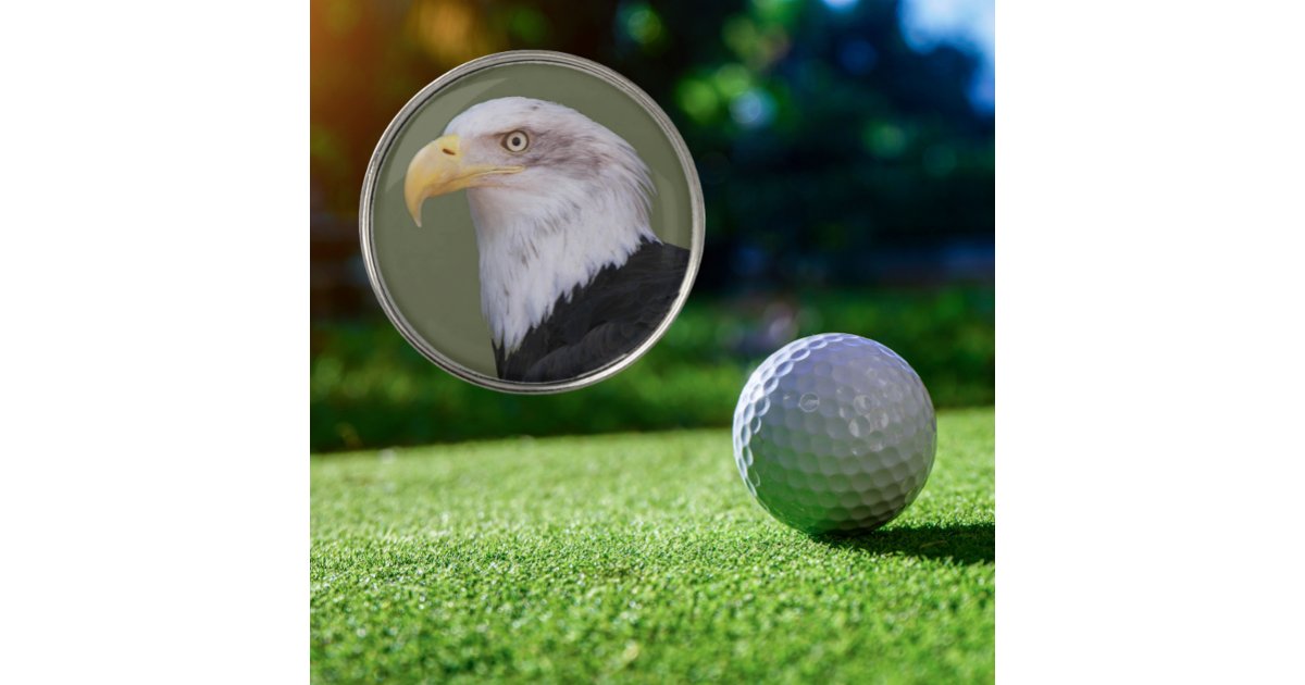 American Bald Eagle Head Golf Ball Marker | Zazzle