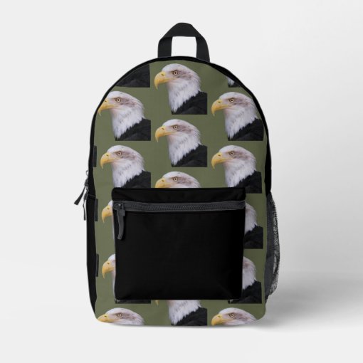 American Bald Eagle Head Pattern Printed Backpack | Zazzle