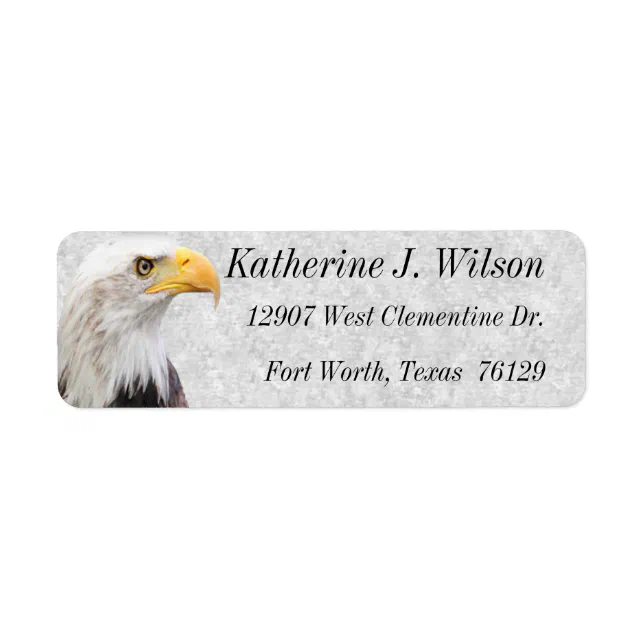 American Bald Eagle Personal Mailing Labels | Zazzle