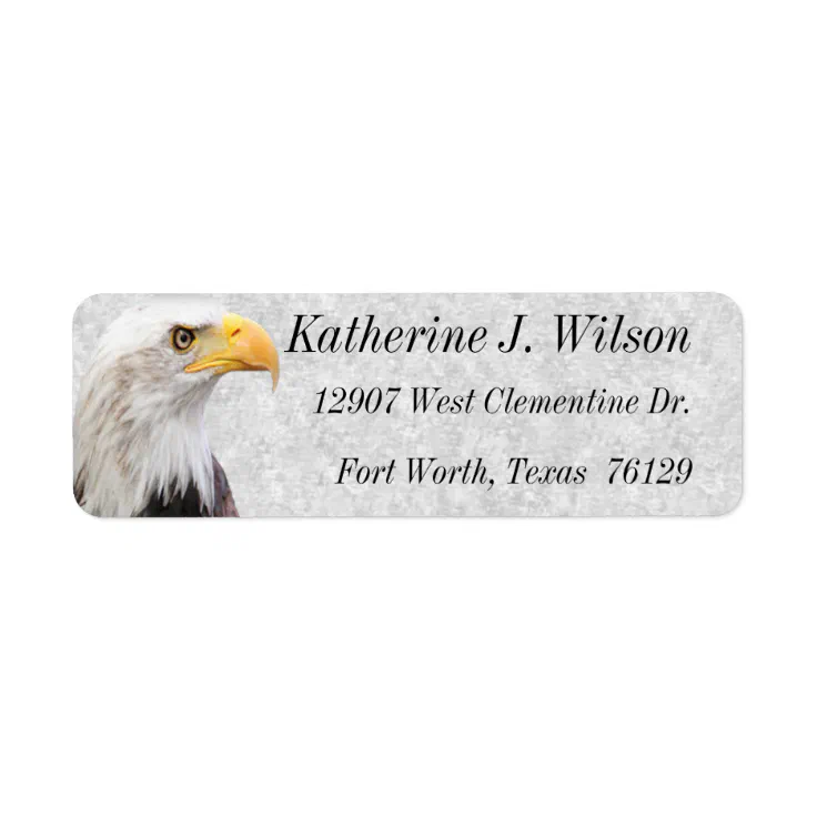 American Bald Eagle Personal Mailing Labels | Zazzle