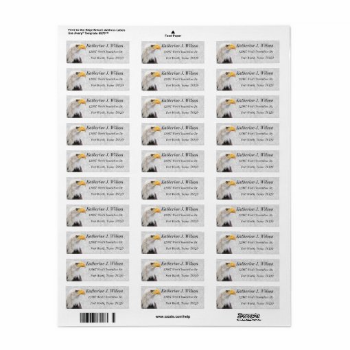 American Bald Eagle Personal Mailing Labels | Zazzle