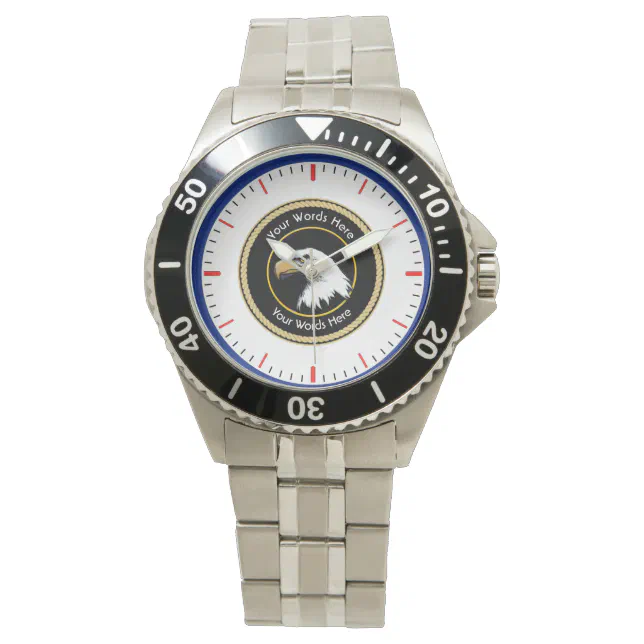 American Bald Eagle Rope Shield Watch | Zazzle